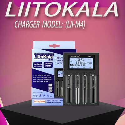 直销 LiitoKala lii-M4 18650 26660 充电器 带分容/液晶显示