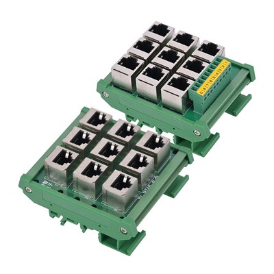 RJ45以太网口转端子台8pin接线端子水晶头转485Q分流集线器23456