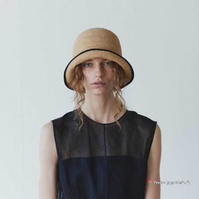 57.5cm mature ha. MRA-022 raffia hat 春夏拉菲草帽 卷边渔夫帽
