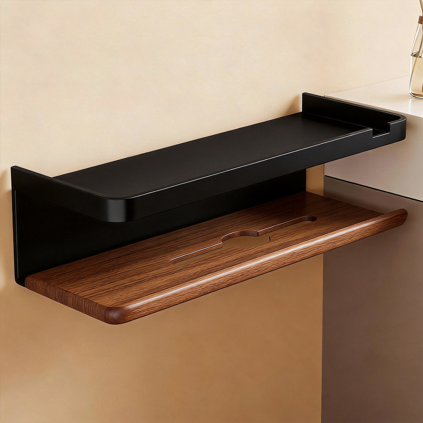 浴室纸巾架免打孔洗手间厕纸盒壁挂清洁品收纳架卫浴湿纸巾放置架