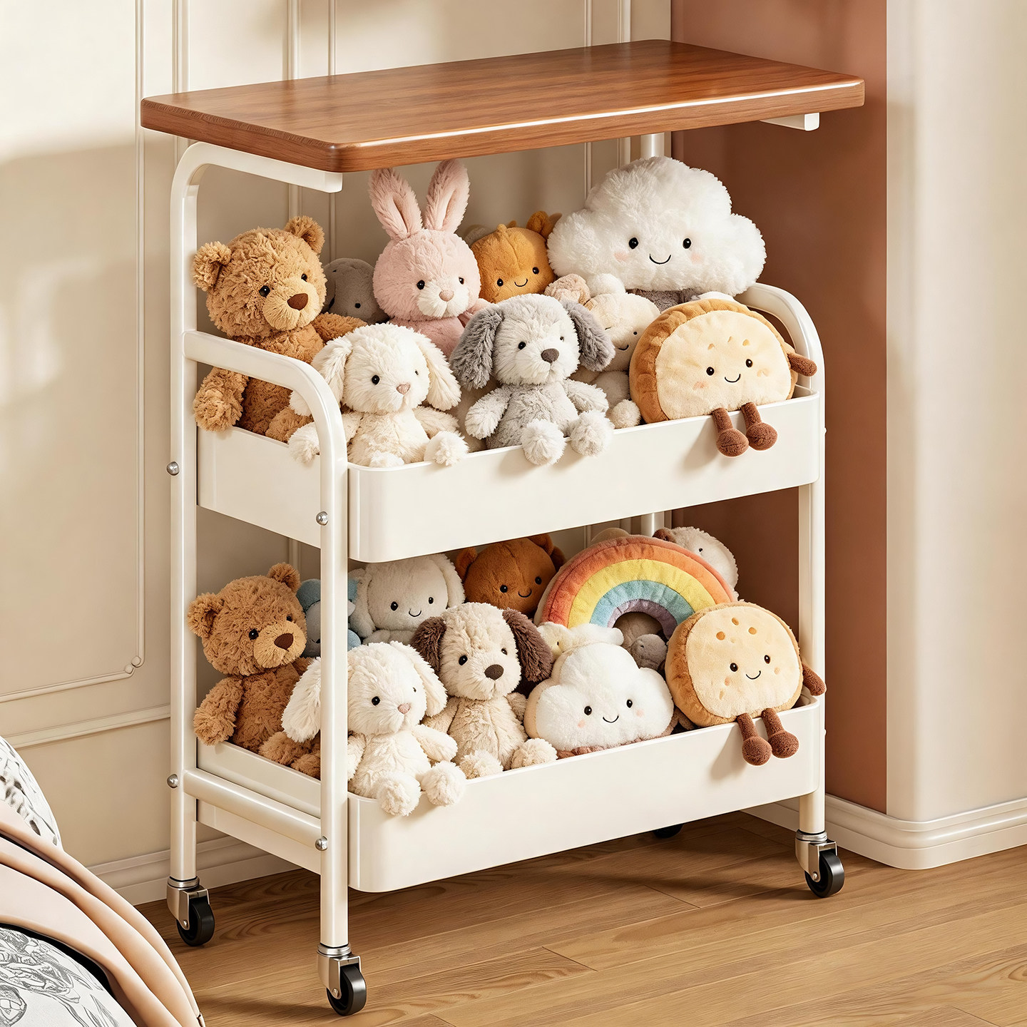jellycat置物架家用玩偶公仔分类收纳架可移动毛绒娃娃分层展示架