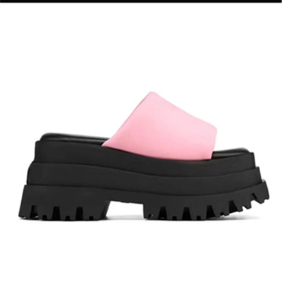 新女厚底松糕跟拖鞋凉鞋大码43women platform slippers sandals