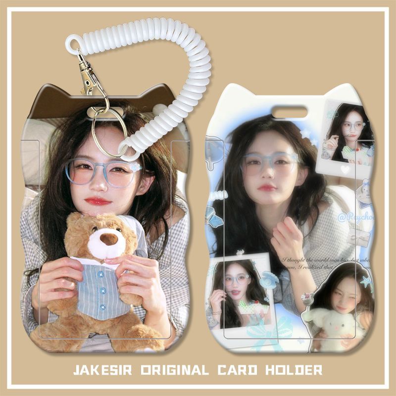 李一桐氛围感美女学生滑盖卡套饭卡公交卡身份证保护套门禁卡