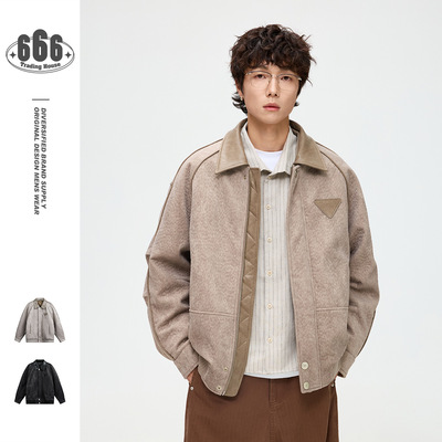 ANSWER ME复古潮流羽绒服男冬季白鸭绒加厚羽绒服仿皮外套YR5773