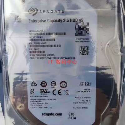 3.5 HDD V5 ST3000NM0005 1V410N 3T SATA 3TB 硬盘议价