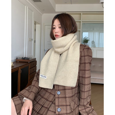 Carrier 韩国minmin糖果色围巾保暖百搭针织毛线男女情侣款围脖潮