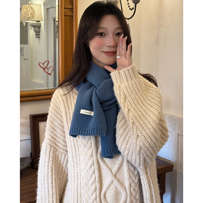 Carrier 澳洲100%绵羊毛经典围巾百搭纯色显白情侣保暖情侣款围脖