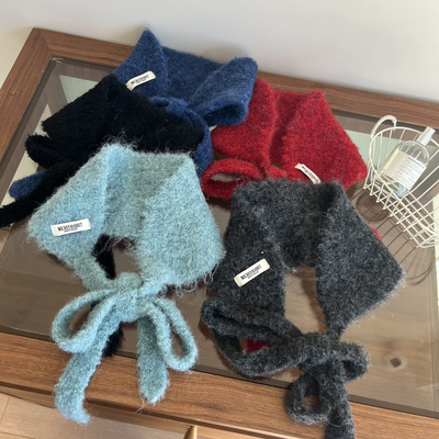 Carrier 韩系可爱羊羔毛系带围脖耳罩女保暖百搭显脸小护耳帽围巾