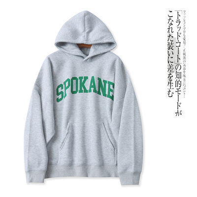 日单连帽加绒卫衣 冬季新男女款长袖字母袋鼠兜大码休闲卫衣30400