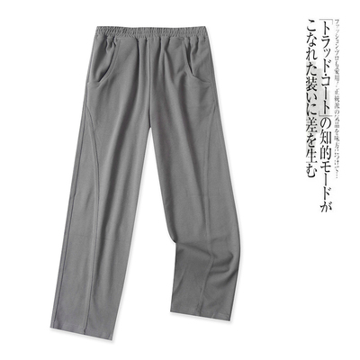 休闲裤 春秋新款外贸女装时尚宽松松紧高腰口袋纯色弹力长裤30238