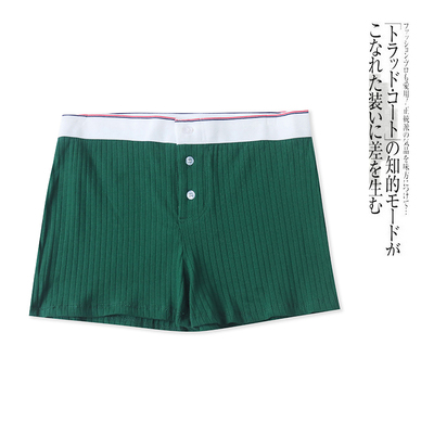 纯棉法式拼色平角裤30607