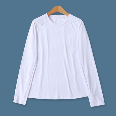 速干运动瑜伽T恤  秋季新外贸女装圆领套头长袖纯色弹力健身32745