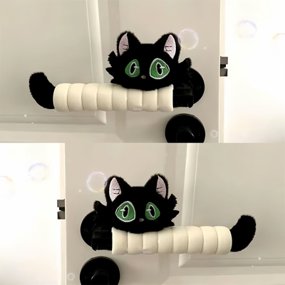 猫咪门把手护套冬天奶fufu防静电拉手保护套家用套子防盗门把手套