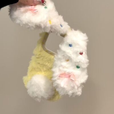 毛绒大耳朵兔子适用Mate70华为Nova13/12手机壳11/10/8/9/P40PRO+/Pura70可爱40畅享60麦芒30防摔80/P50/20