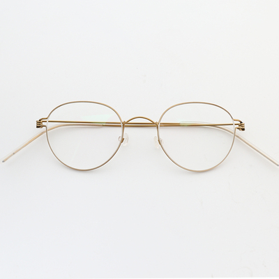 无螺丝眼镜架超轻圆框β钛男女是