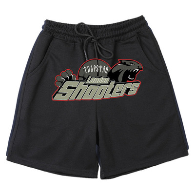 跨境新品夏季Trapstar蓝边红边虎头休闲运动短裤男士五分裤沙滩裤