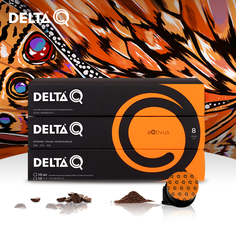 DELTA Q 8号葡萄牙进口纯咖啡现磨咖啡胶囊粒浓缩咖啡delta_虎窝淘