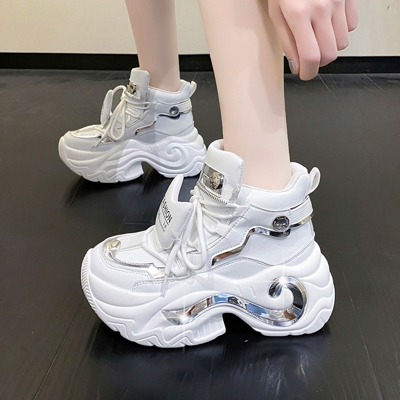 2026春季新款7cm内增高女鞋厚底显瘦高帮老爹鞋女百搭运动休闲鞋