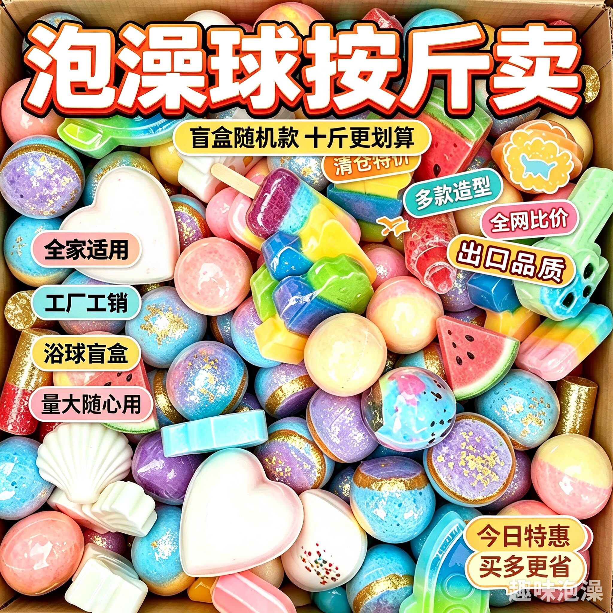 泡澡球儿童精油泡脚球足浴球沐浴球清仓女洗澡球泡泡浴球玩具盲盒
