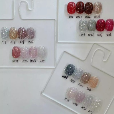 日本小布emena碎钻合集爆闪素材碎钻胶1018美甲闪钻胶1019甲油胶