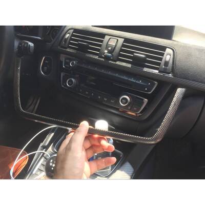 适用宝马F80 M3 F82 F83 M4碳纤维多媒体音响面板 中控面板饰条