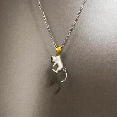 Vintage古着 Grab the cat项链