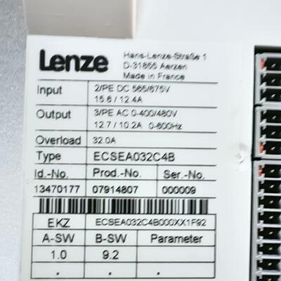 ECSEA032C4B Lenze伦茨伺服驱动器 工业工控配件议价维修