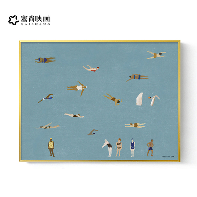 swimmers北欧风游泳防水装饰画