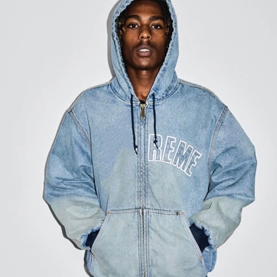 DavidのFW25 Reflective Arc Hooded Work Jacket徽标夹克外套