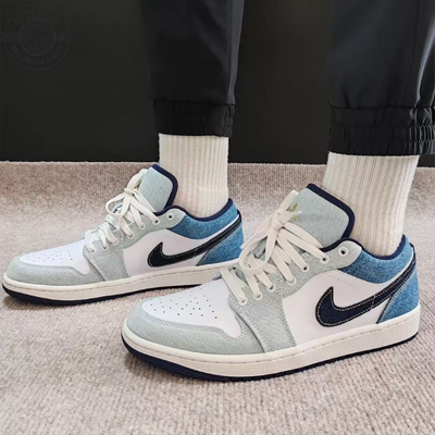 耐克NIKE Air Jordan 1新款男低帮耐磨运动休闲篮球鞋IH0648-141