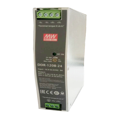 明纬DDR-120A/120B/120C/120D导轨电源12V/24V/48V DC转DC 110V转
