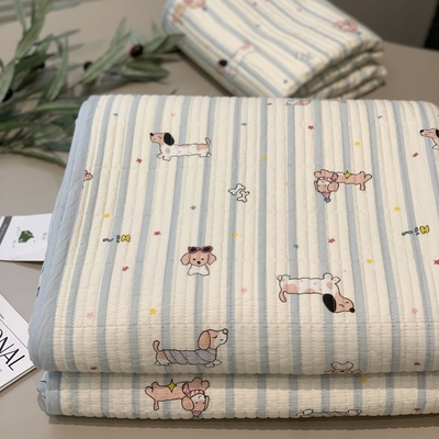 卡通碎花双面全棉床盖三件套