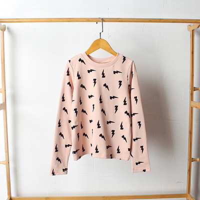 外贸儿童长袖T恤小毛圈打底衫