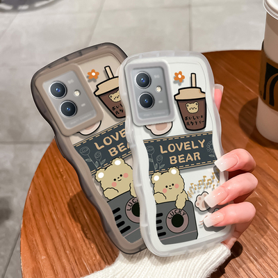 大波浪-条纹小熊手机壳