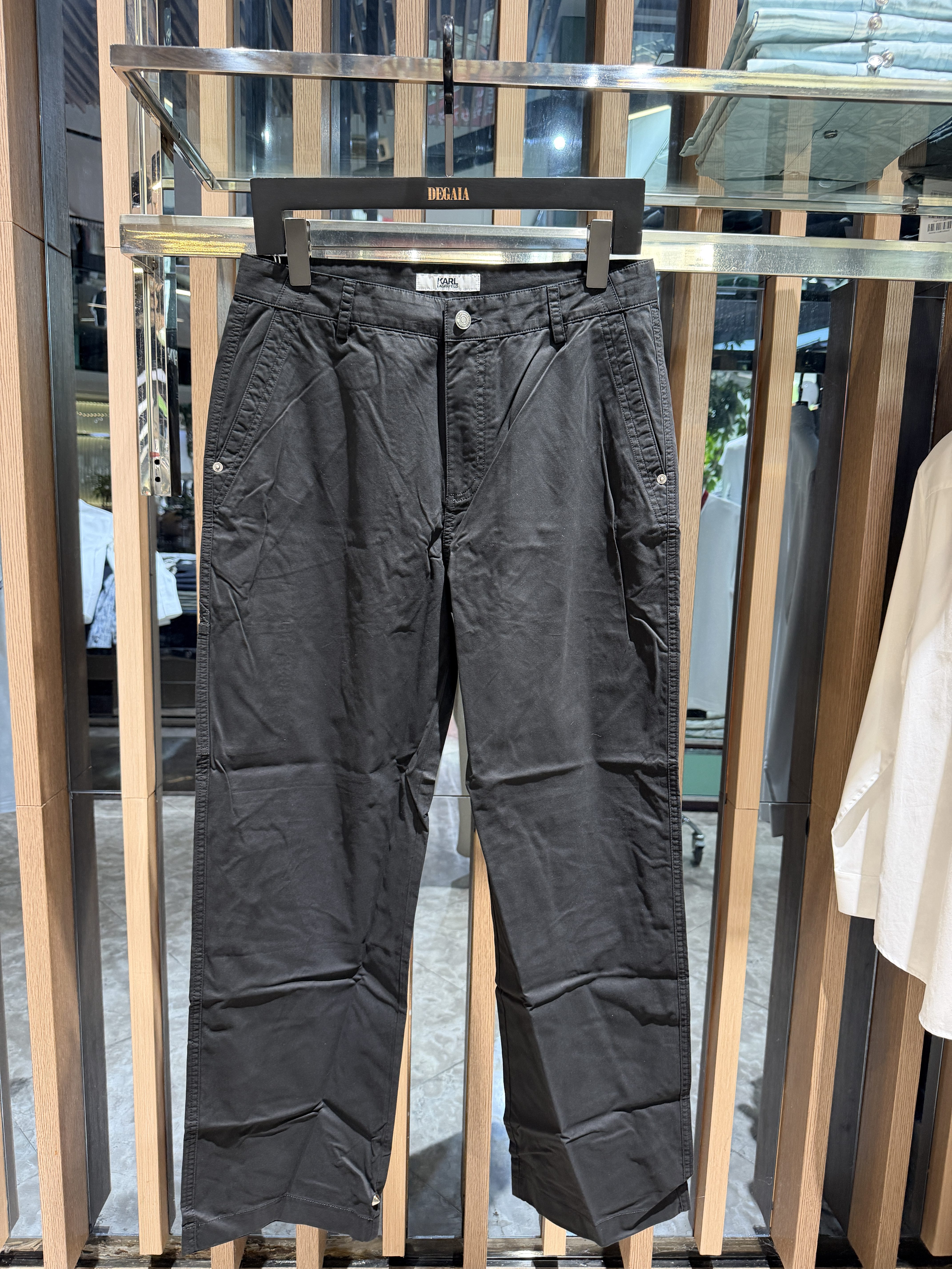 Karl Lagerfeld男装26夏季新款后口袋刺绣休闲裤直筒1K1G10402057