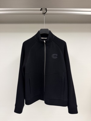 Cavalli Class男装26秋冬新款针织休闲服刺绣立领外套CM222F3555