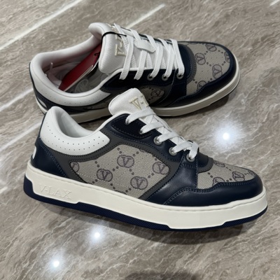 V-LAX 26春夏新款 男士logo满印拼色系带厚底休闲鞋 VL16241C09F