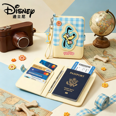 迪士尼Pluto旅行登机护照夹包