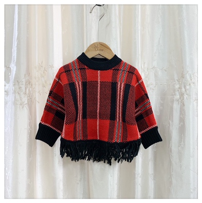 仅一件 品牌童装70331儿童上衣女童幼童 春秋毛衣羊毛外套90码