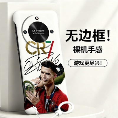 送挂环葡萄牙C罗适用华为荣耀x50手机壳x70i无边框x40gt散热x40i新款power半包x50i薄30pro+硬v30女v20套v10