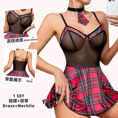 New popular foreign trade product, stylish red grid mesh uni