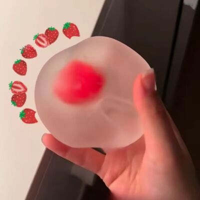 Strawberry Mochi Squeeze Toys Stress Relief and Vent Anger F