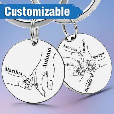 Personalized Keychain Customized Name Father's Mother's Day