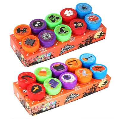 10pcs Halloween Theme Cartoon Ghost Skeleton Pumpkin Patn Se