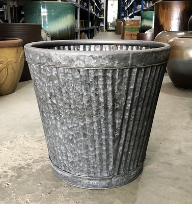 包邮美式复古铁艺竖条纹圆形斗盆