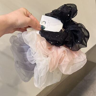 4.12韩国东大门baket发饰星光网纱双层大肠圈发圈