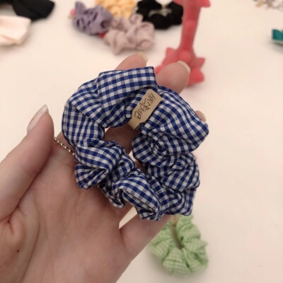 nyunyu清晰格子大肠圈发圈发绳