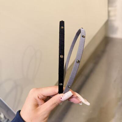 1.13韩国东大门baket发饰简约纯色点钻细发箍