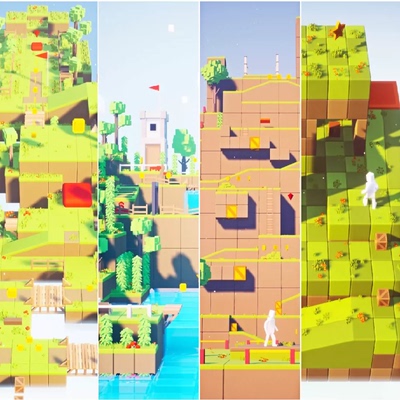 Unity卡通立方体场景 PLATFORMER - Simple Cube World Vol.1 1.1