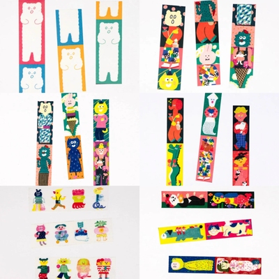 【分装】 日本 aiueo胶带可爱趣味搞怪彩色 手帐和纸胶带